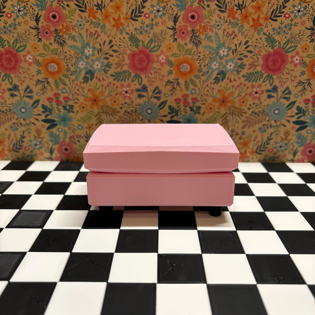 Doll House Ottoman Doll Furniture for Kids Pick Your Colors 1:6 Scale ...