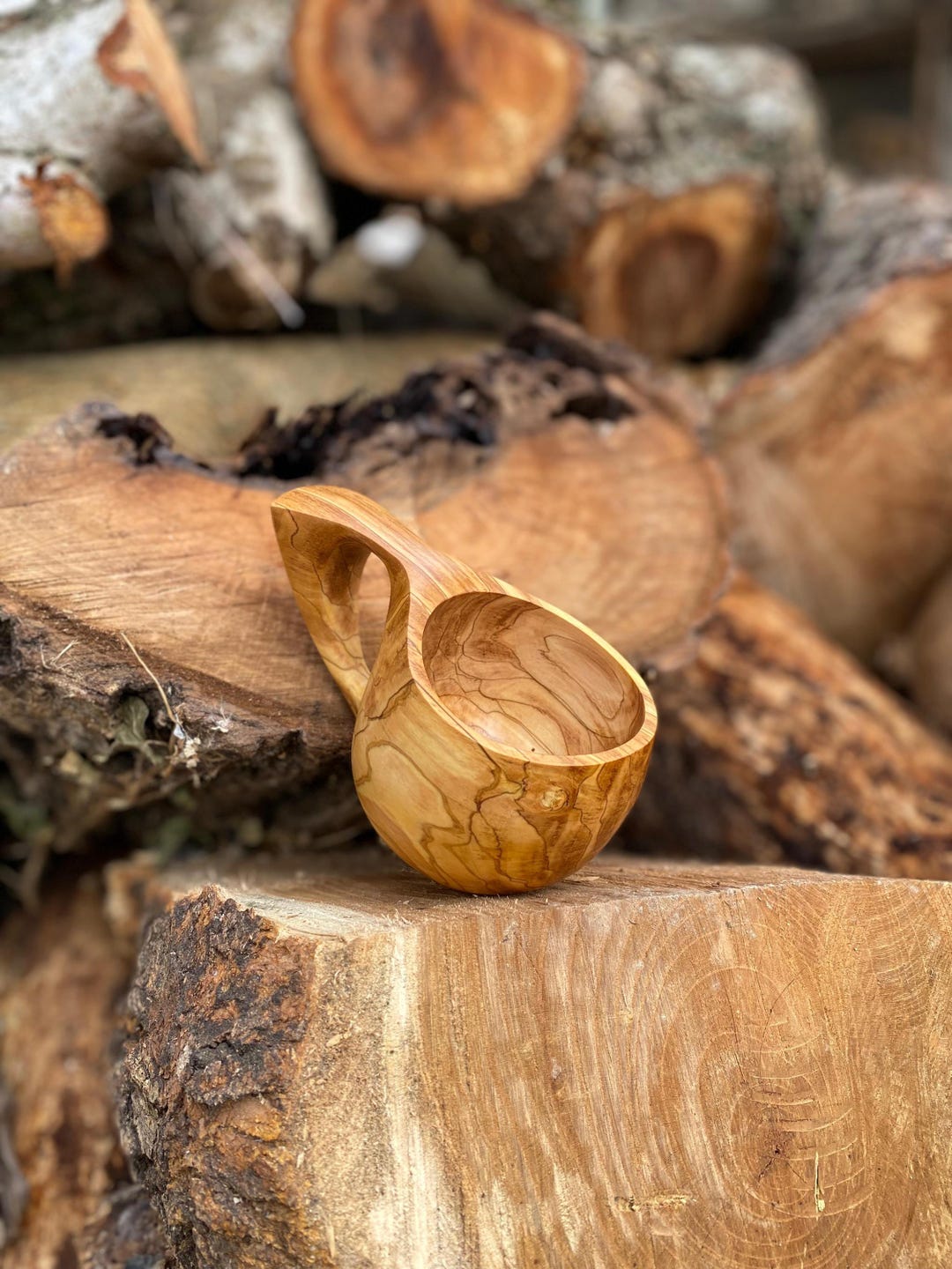 Olive Kuksa, Handcarved Kuksa,scandinavian Guksi, Bushcraft Handmade ...