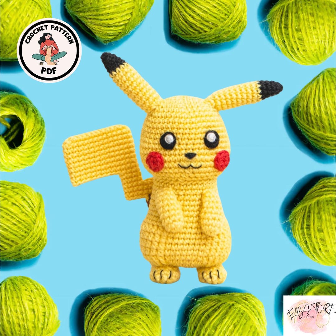Patrón de Pikachu Amigurumi a crochet, patrones de crochet, patrones de ...