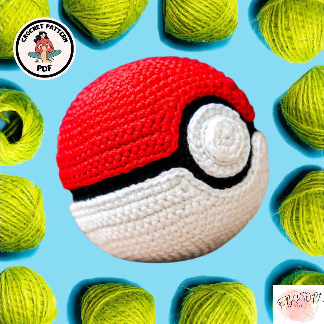 Pokemon Pokeball Amigurumi Crochet Pattern, Amigurumi Crochet Pattern ...