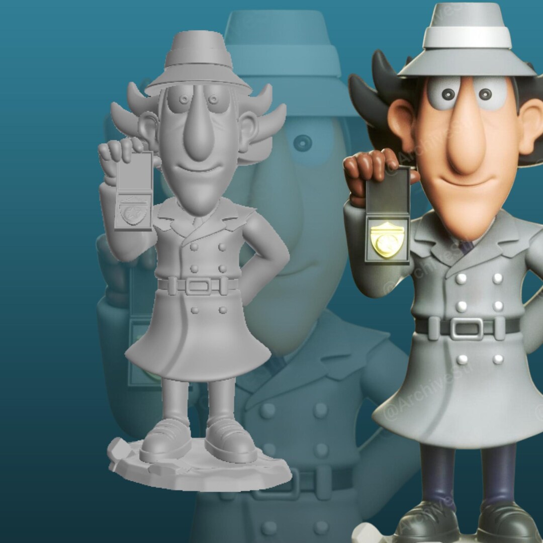 Inspector Gadget Chibi Figure 75mm ready to Paint - Etsy