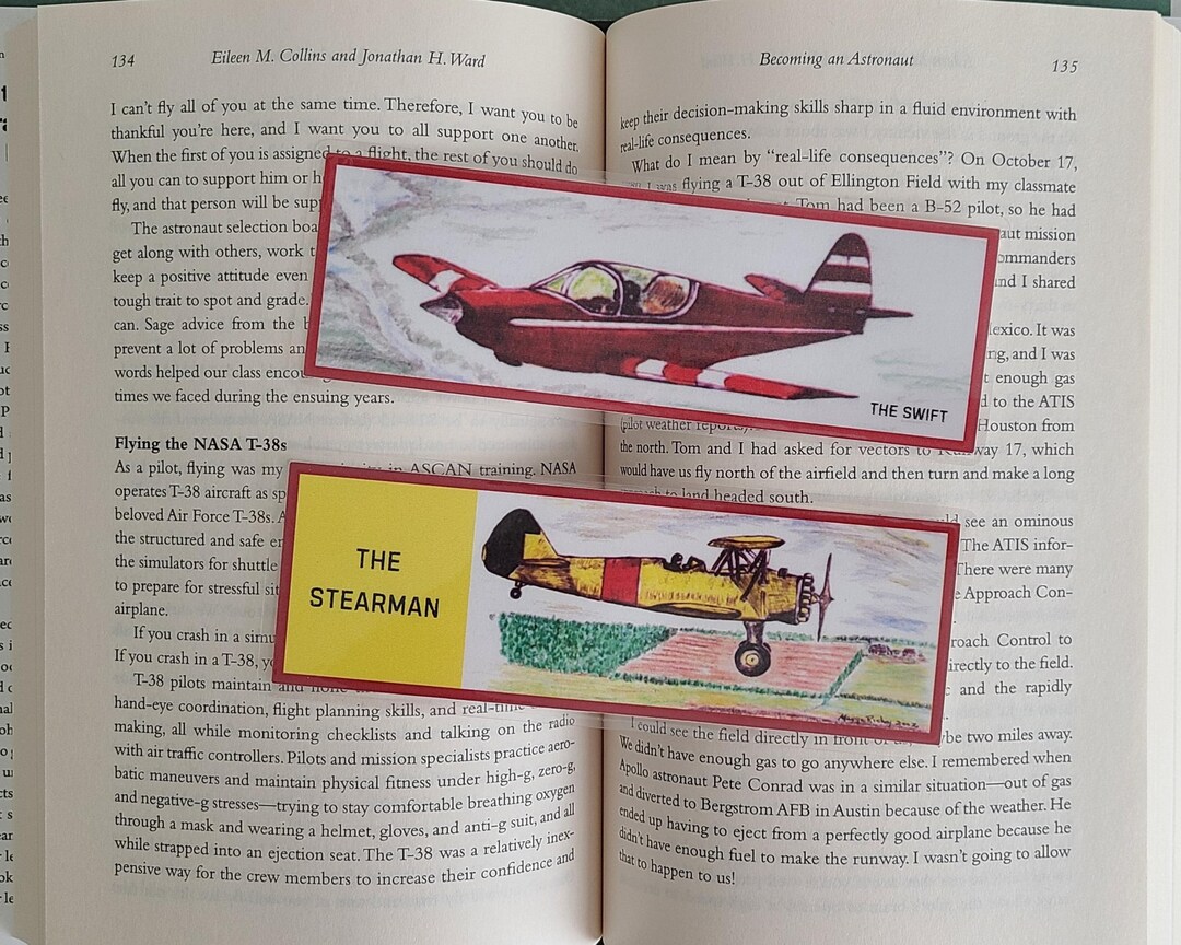 Vintage Aircraft Bookmarks - Stearman and Swift - Etsy
