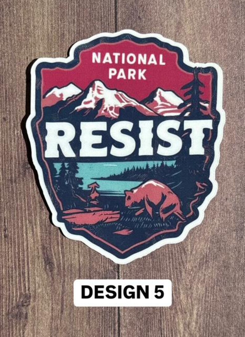 National Parks "resist" Sticker - Etsy