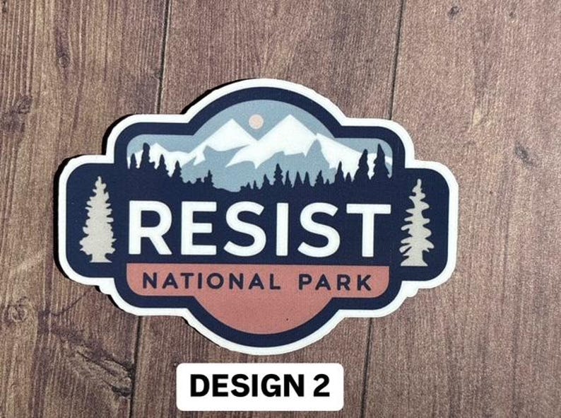 National Parks "resist" Sticker - Etsy