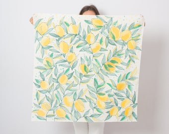 Lemon Yellow Scarf | Etsy