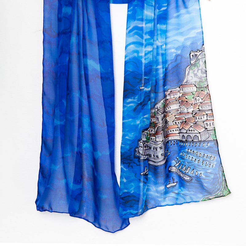 Croatian Hand Painted Scarf - Etsy New Zealand