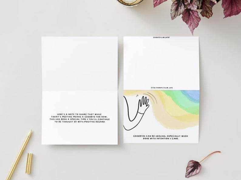 Therapy Ending Greeting Card: Goodbyes - Etsy