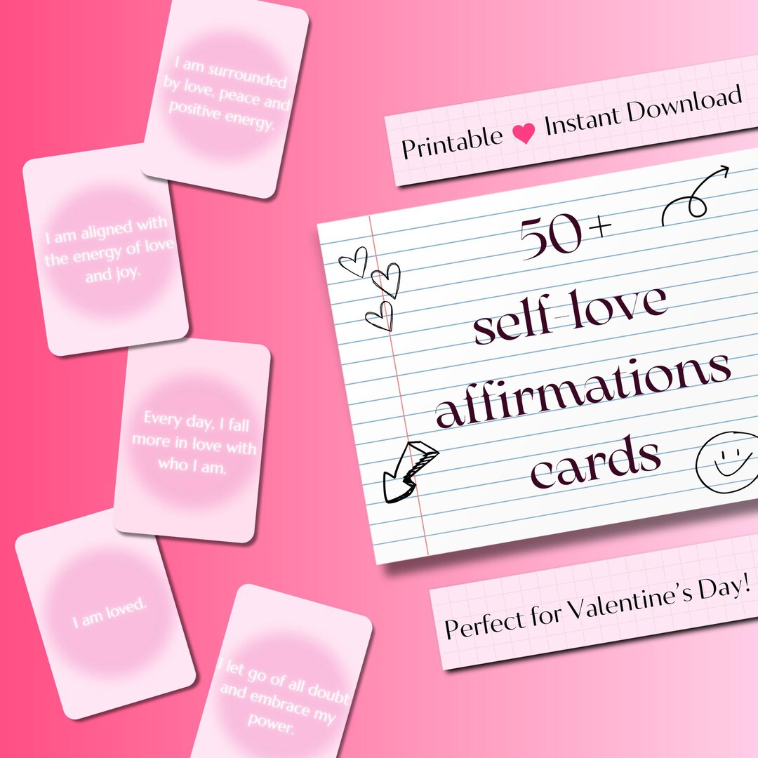 Printable Self-love Affirmation Cards | Instant Download | Self-care ...