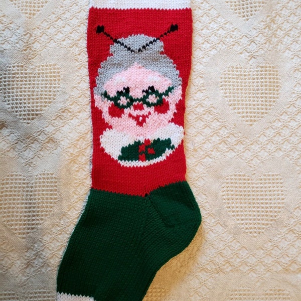 Hand Knit Christmas Stocking - Etsy