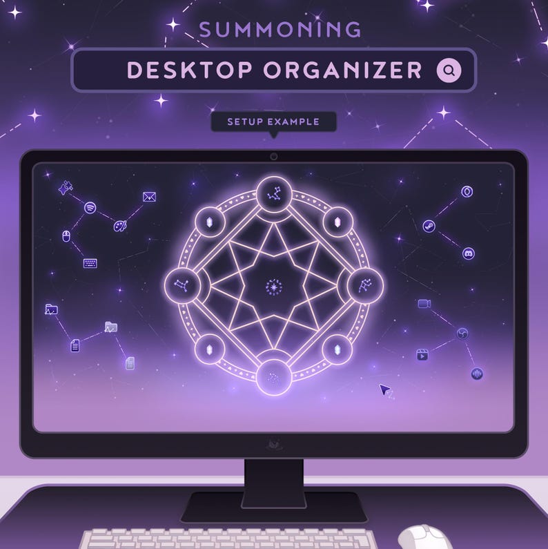 Summoning Circle Desktop Organizer: Animated 4K Wallpaper, 90+ Icons ...
