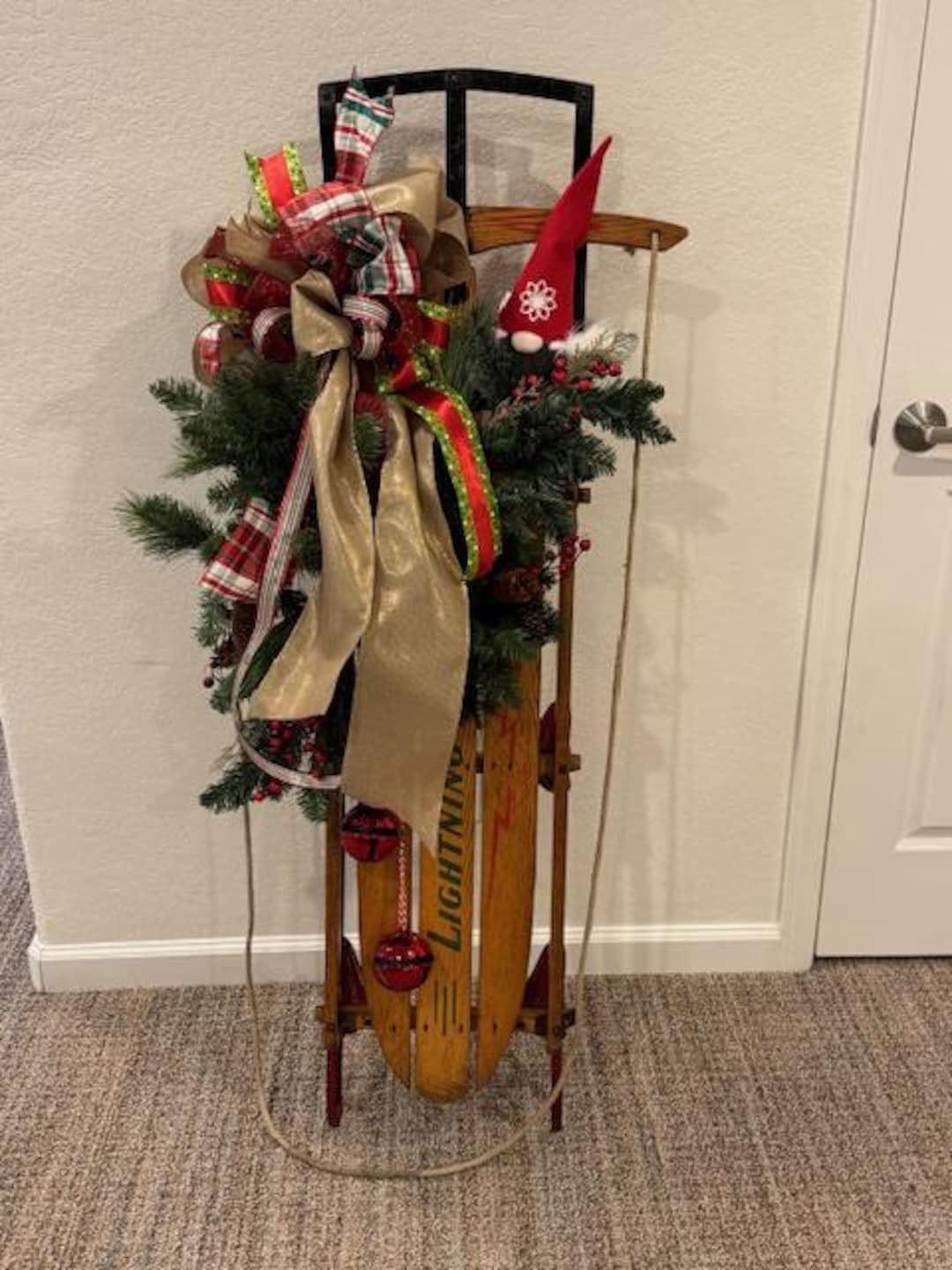 Vintage Hand Decorated Sled - Etsy