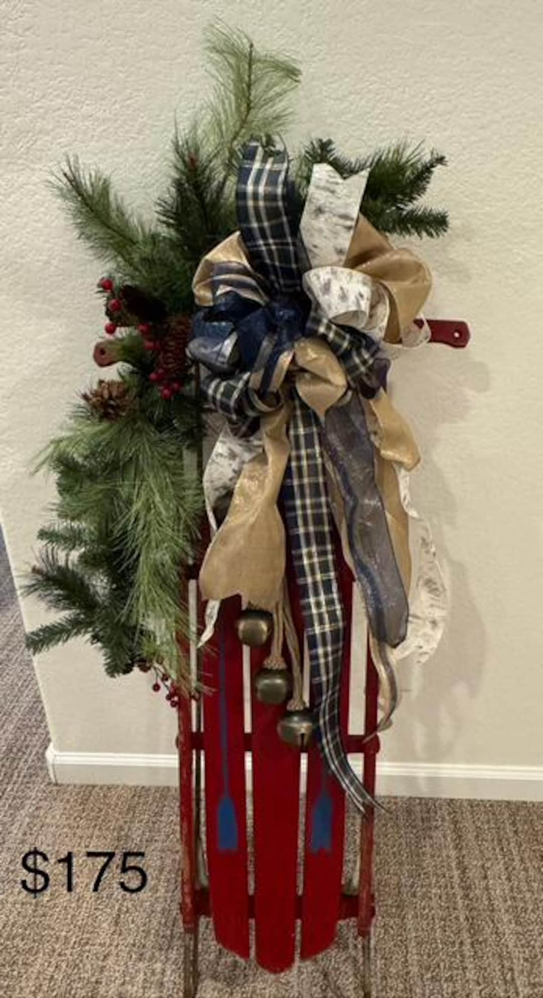 Vintage Sled Hand Decorated - Etsy