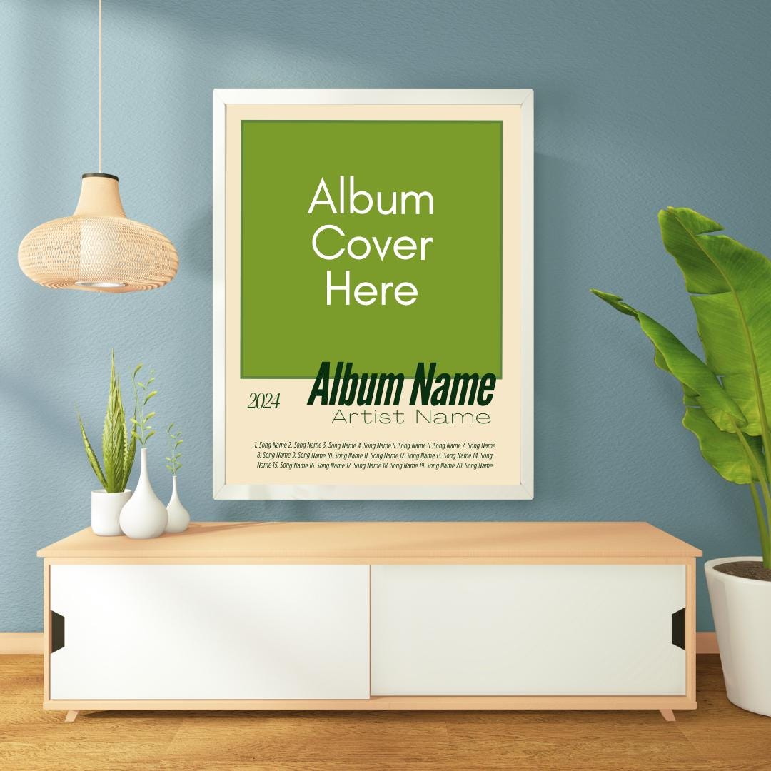 Custom Album Cover Poster | Personalized Music Wall Art | Choose Any ...