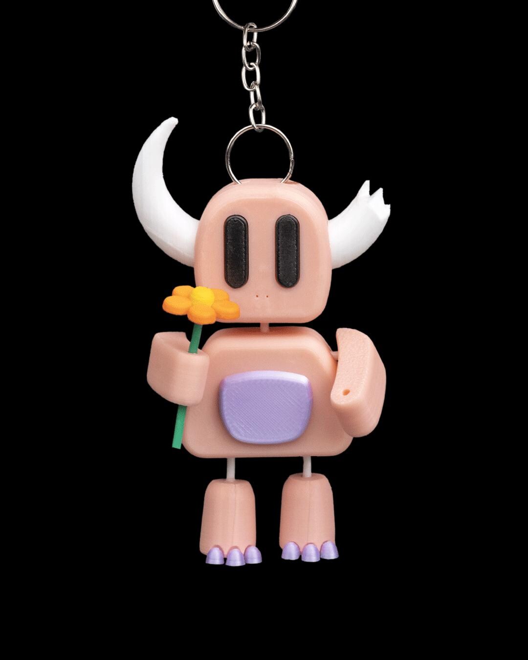 Crack Horn Keychain – Edgy Stick Figure With Cracked Horn & Mask ...