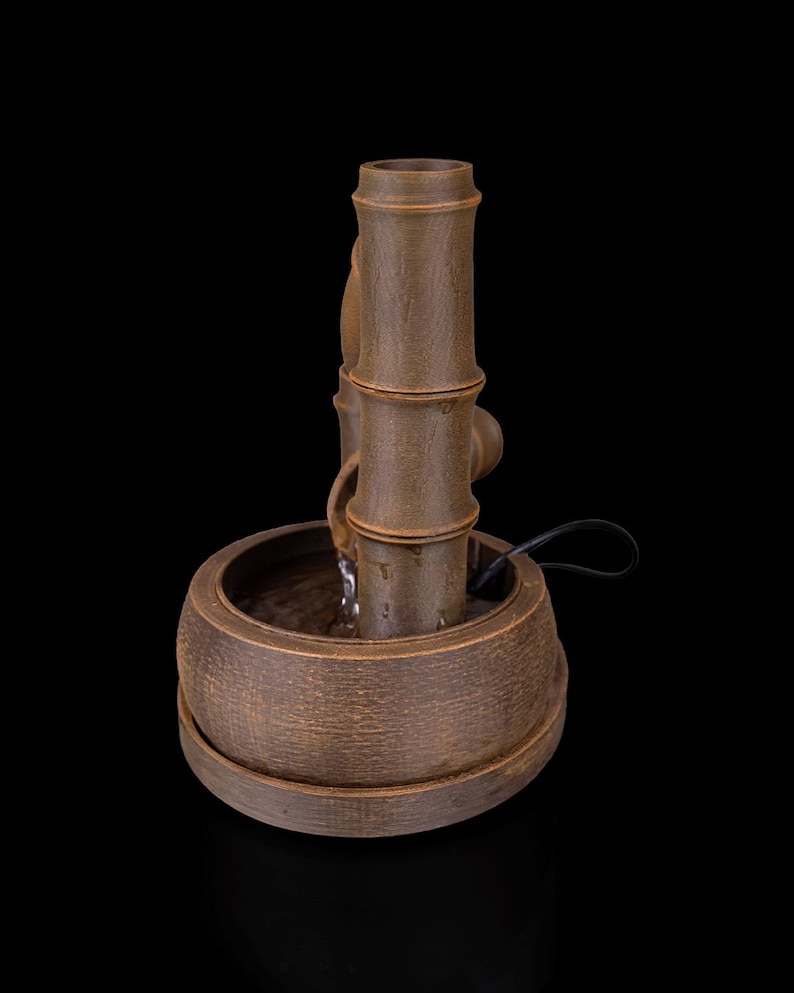 Bamboo Style Tabletop Fountain – 3D Printed Indoor Water Feature | DIY ...