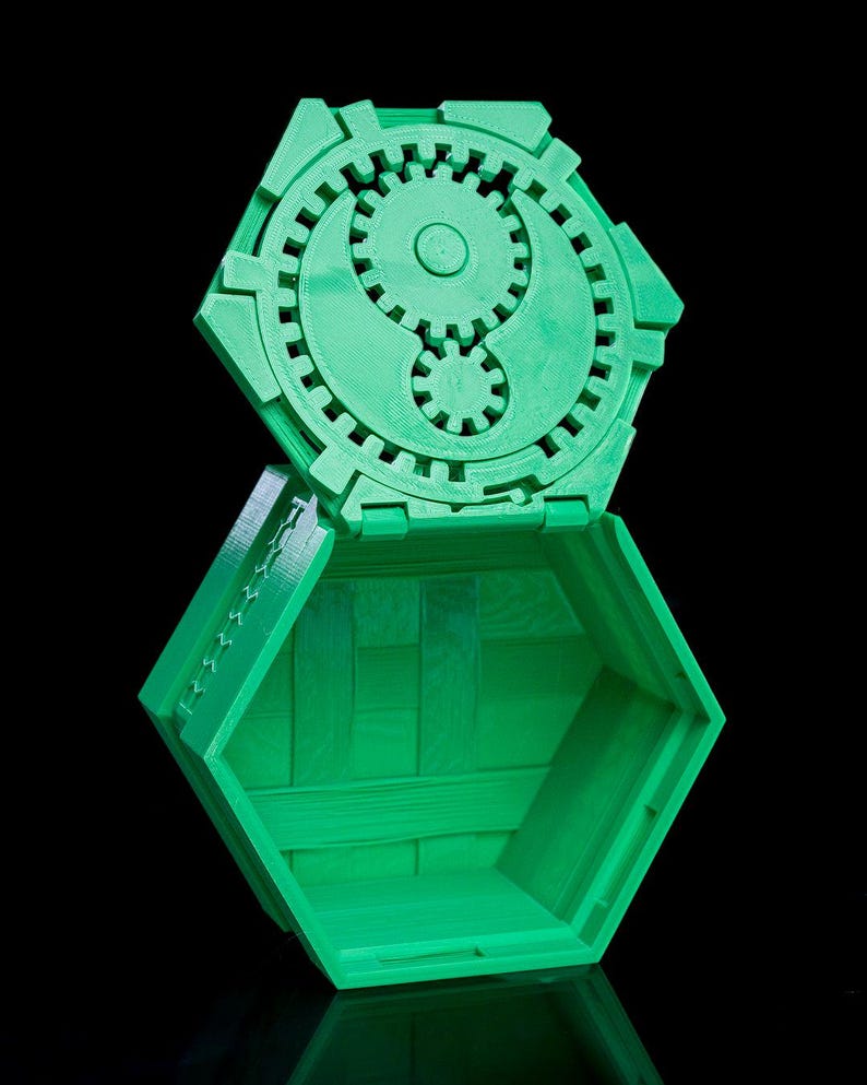 Geared Hexagonal Box – Mechanical Twist-open Gift Box | Steampunk ...