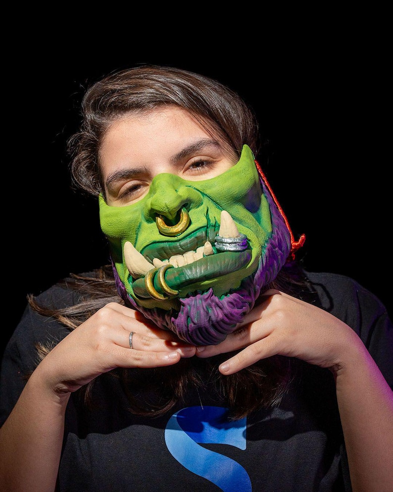 Orc Mask – Wearable Fantasy Monster Helmet | Brutal Orc Warrior Cosplay ...