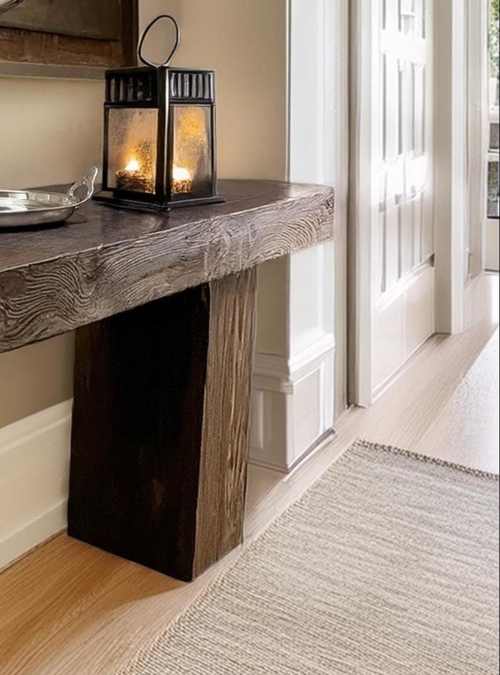 Rustic Farmhouse Console Table – Handmade Solid Wood Live Edge Hallway Entryway Sofa Table - Etsy