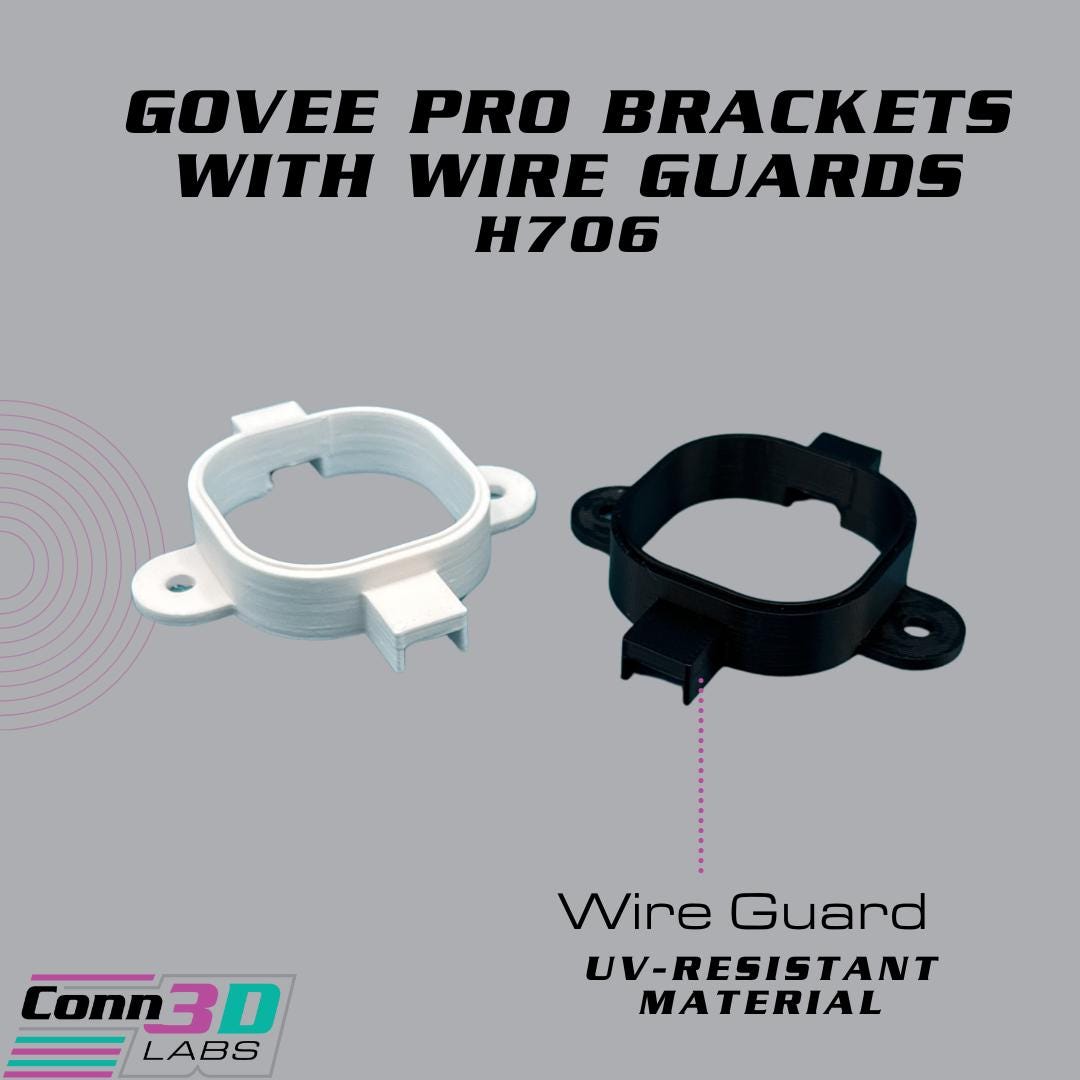 Premium 3d-printed Mounts With Wire Guard for Govee Pro Permanent ...