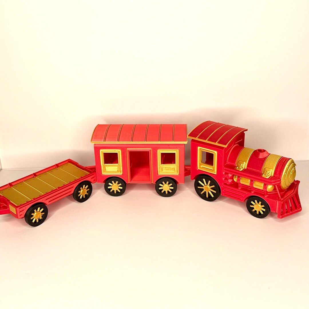 Miniature Rolling Toy Train Set With Engine, Passenger & Cargo Cars for ...