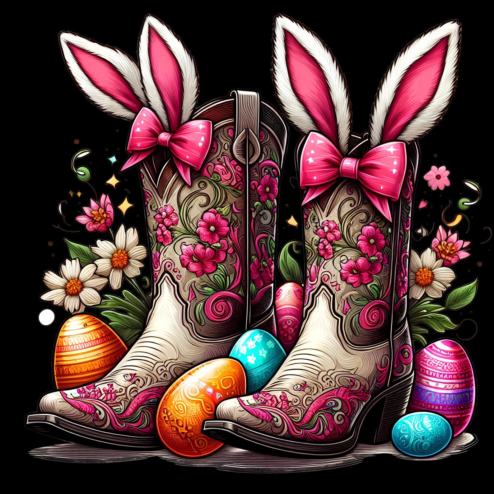 Howdy Easter Png, Cowboy Boots Easter Png, Western Spring Png, Country ...