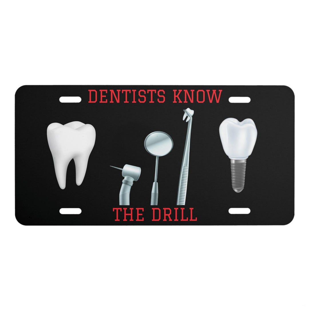 Custom Personalized Dentists Dental License Plates Wall Hangings Decor ...
