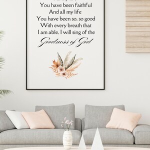 The Goodness of God Printable Wall Art Minimalist Christian Home Decor ...
