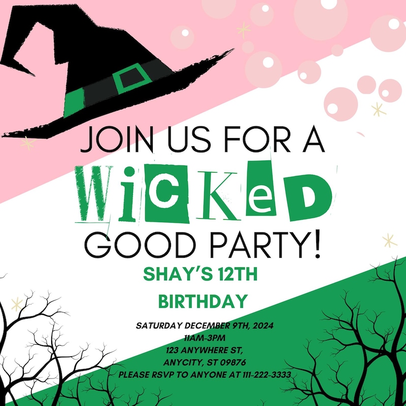 Wicked Party Invitations - Etsy