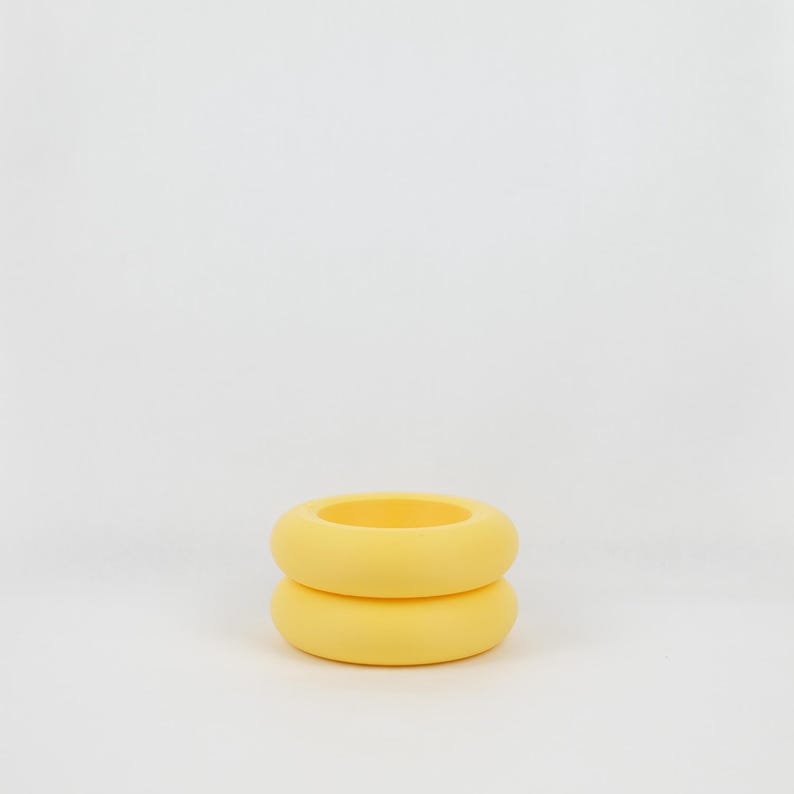 Double-donut Mini Stacking Planter Pot: Modern Colorful Home Decor - Etsy