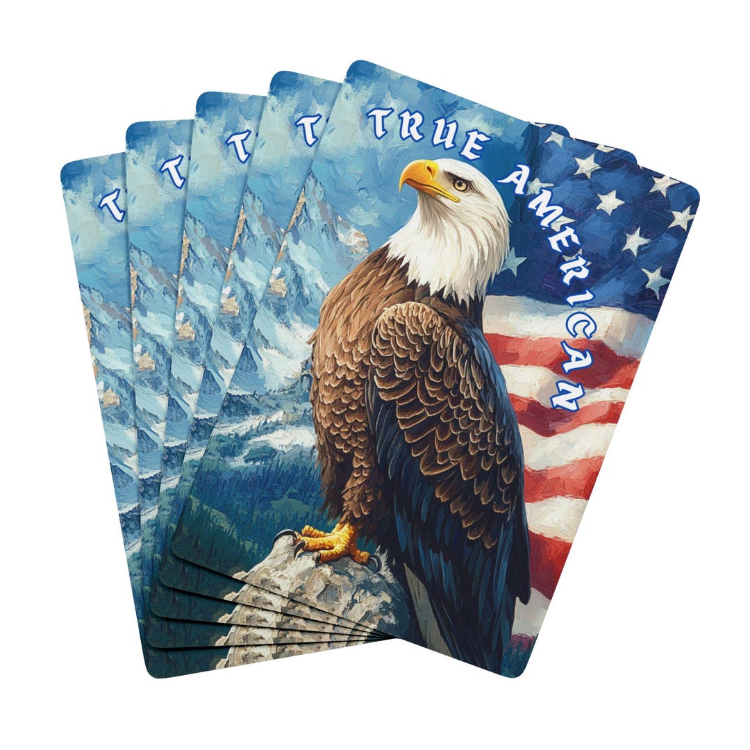 Bald Eagle Poker Playing Cards Set, American Eagle Design, Vintage Card ...