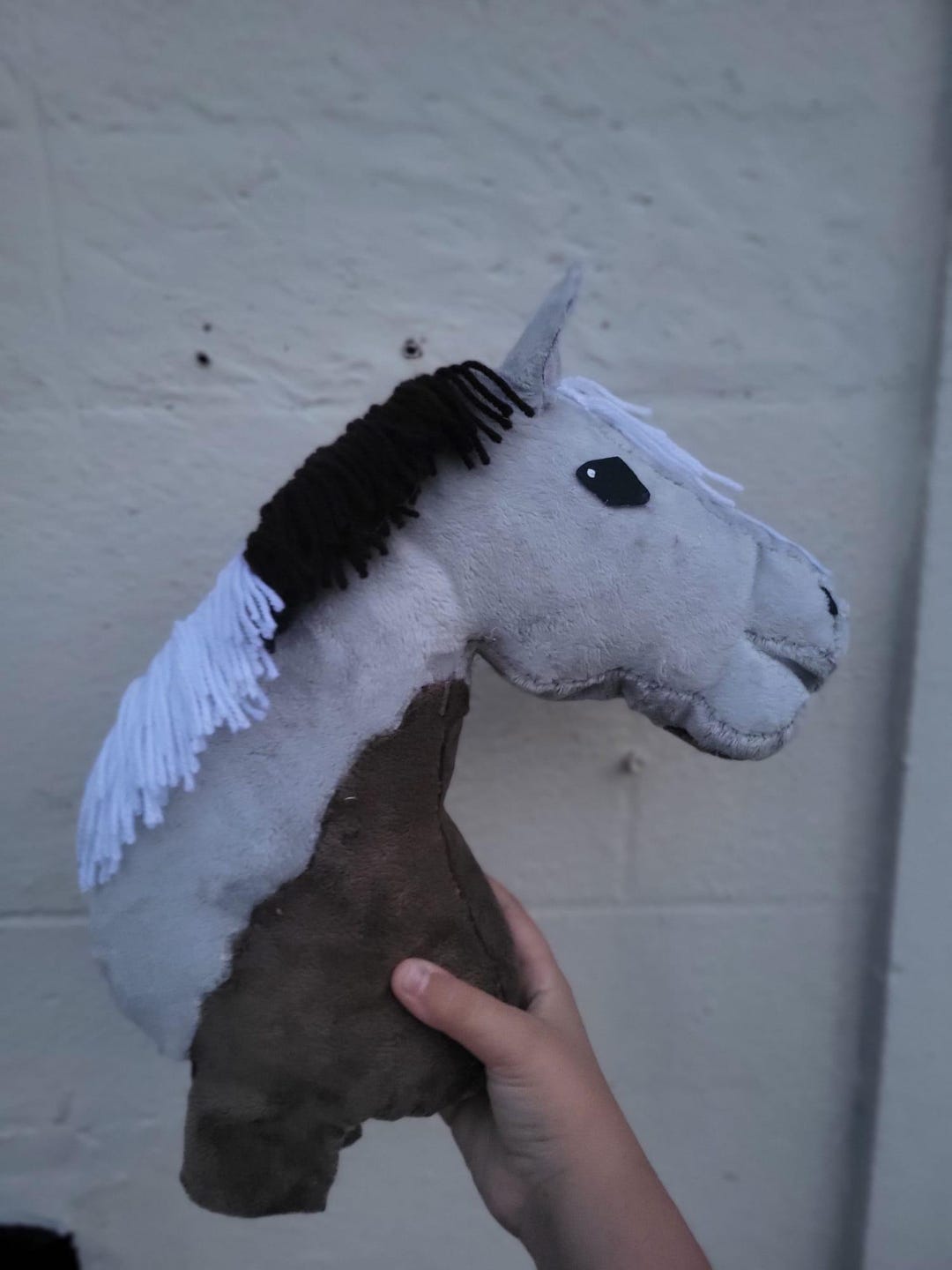 Grey & Brown Pinto Hobby Horse A4 | No Stick or Tack Included!! - Etsy
