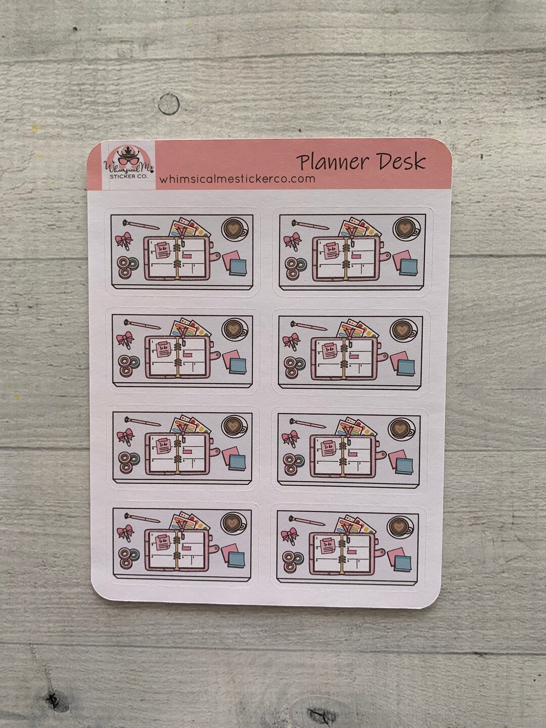 Planner Desk Top View Deco Planner Stickers - Etsy