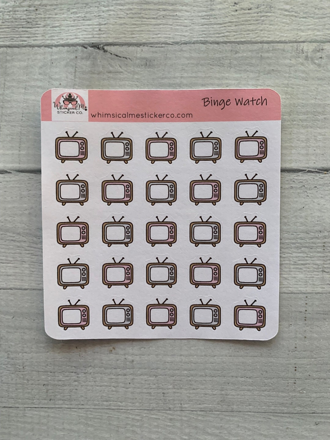 Binge Watch Television Icon Deco Planner Stickers - Etsy