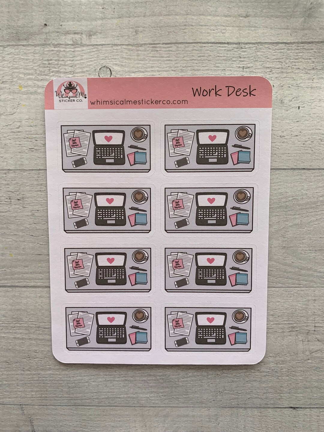 Work Desk Top View Deco Planner Stickers - Etsy