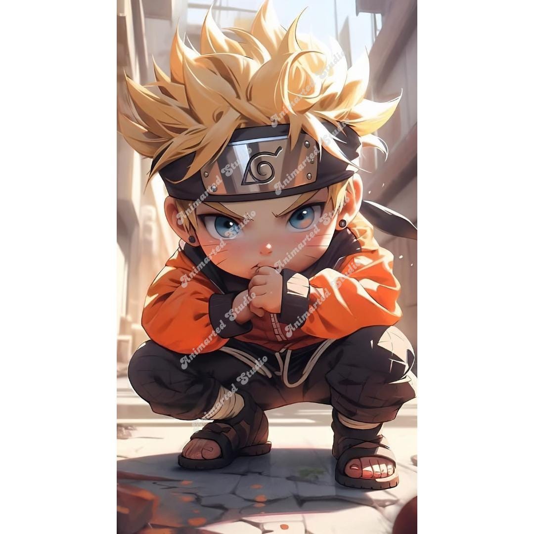 Chibi Naruto PNG Digital Art, Cute Naruto Clipart, Anime Character ...