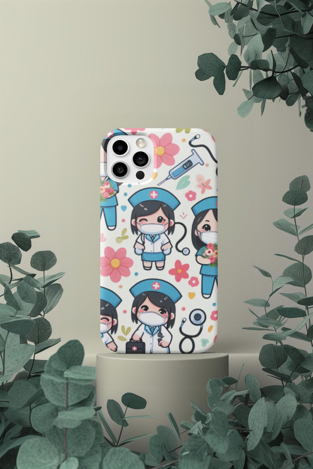 Nurse Phone Case - Floral Nurse Design, Cute Nurse Outfit, Gift for ...