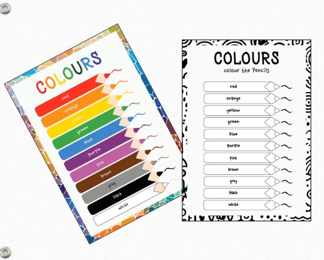 Printable Colors Poster & Activity Sheets (4 Pages) – Fun Educational ...