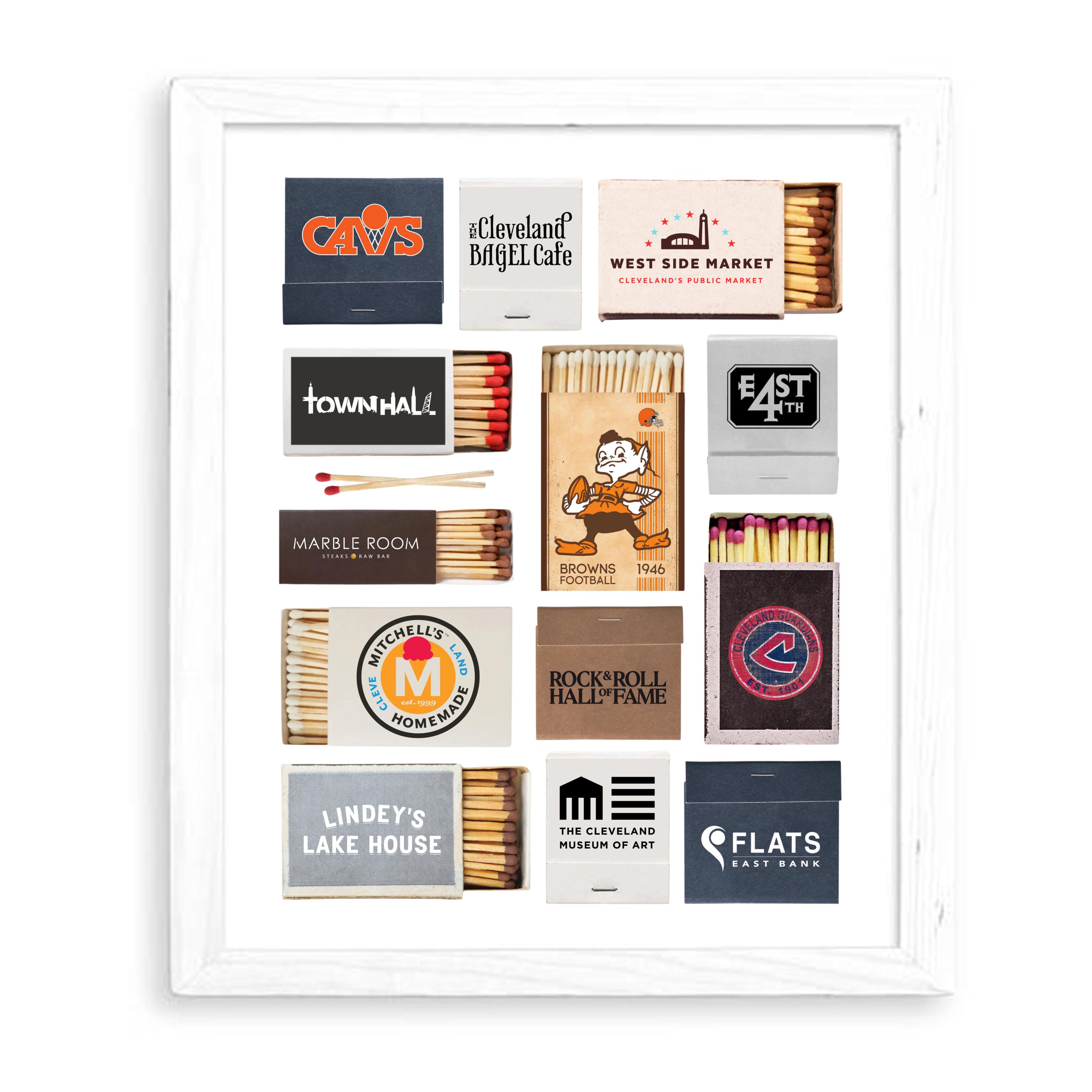 Cleveland, Ohio Matchbox Print Customizable Wall Decor - Etsy