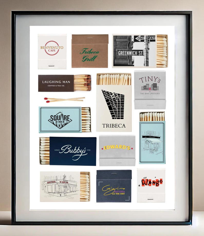 Tribeca Matchbook Print - Etsy