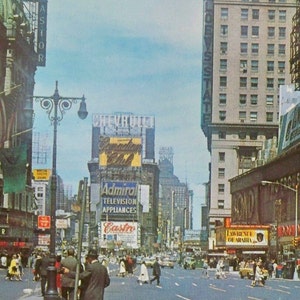 Vintage Scene - Times Square New York 1960s - 4 X 6 Print - Framable ...