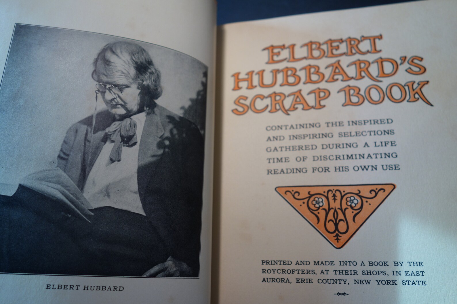 Elbert Hubbard Scrapbook 1923 first edition handbound | Etsy