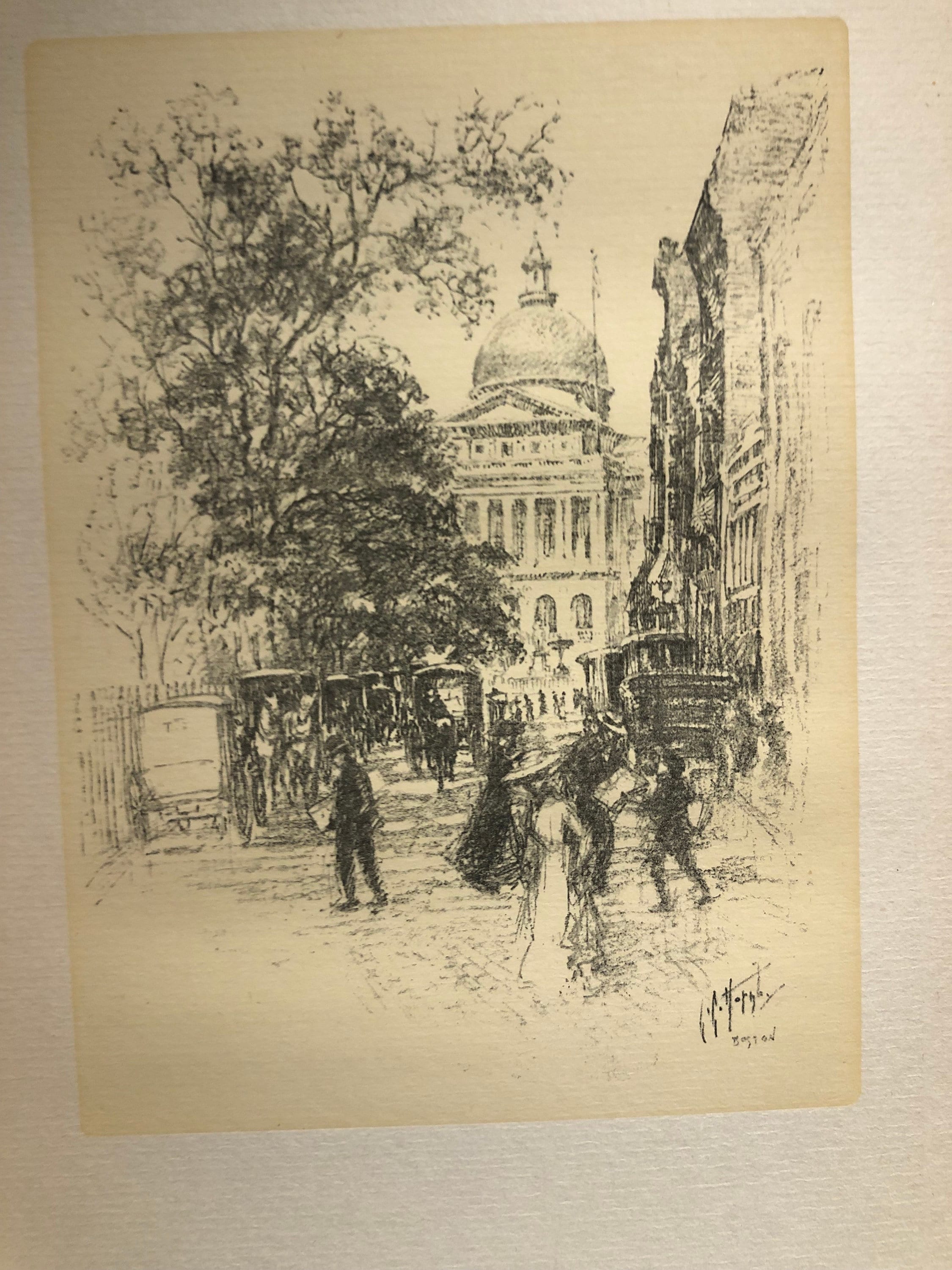 Lester Hornby Boston State House Park Street Boston Common | Framed ...
