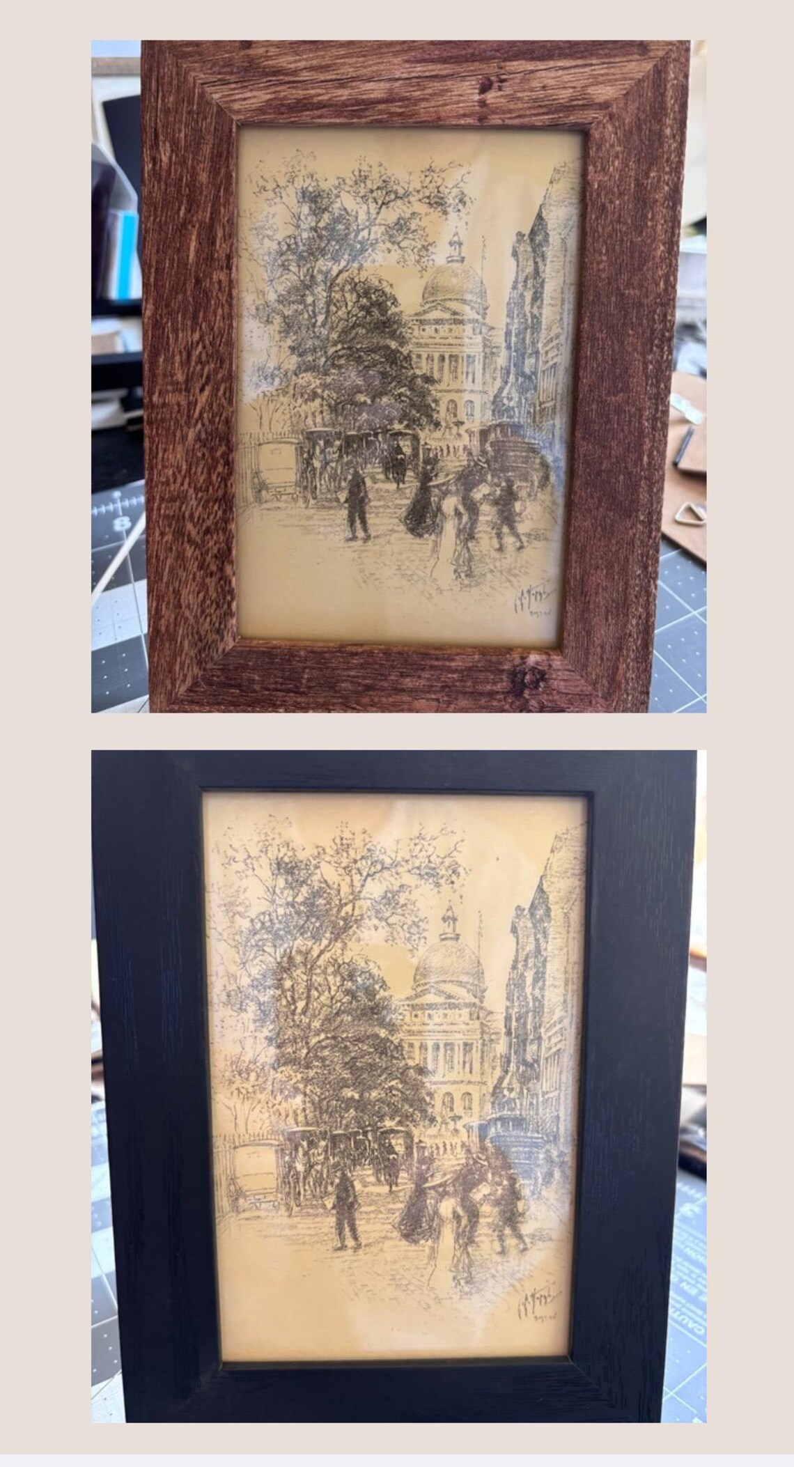 Lester Hornby Boston State House Park Street Boston Common | Framed ...
