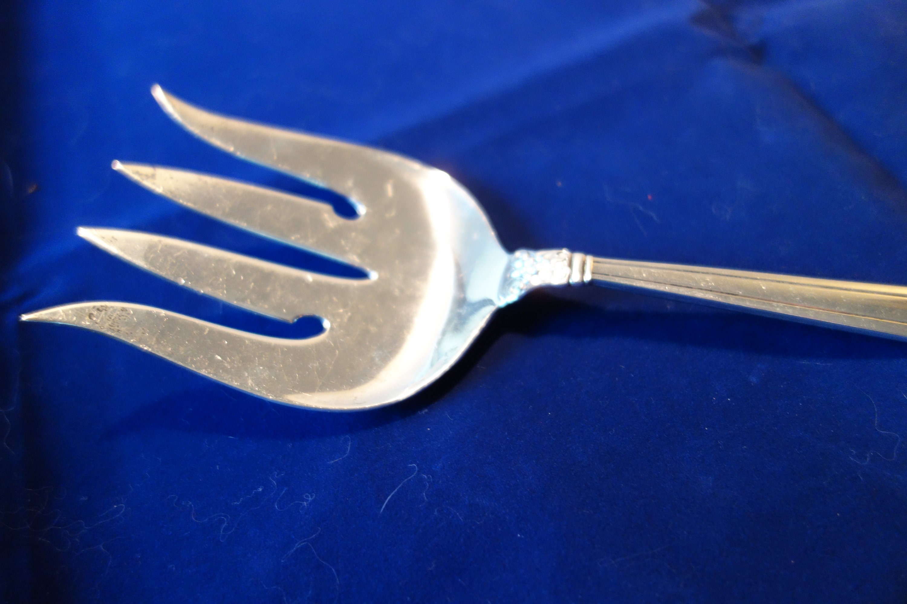Silver Serving Fork International Silver Co Large sterling | Etsy