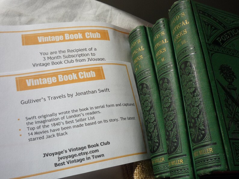 Vintage Book Club 12 Month Subscription Gifts for Readers Book Lovers ...