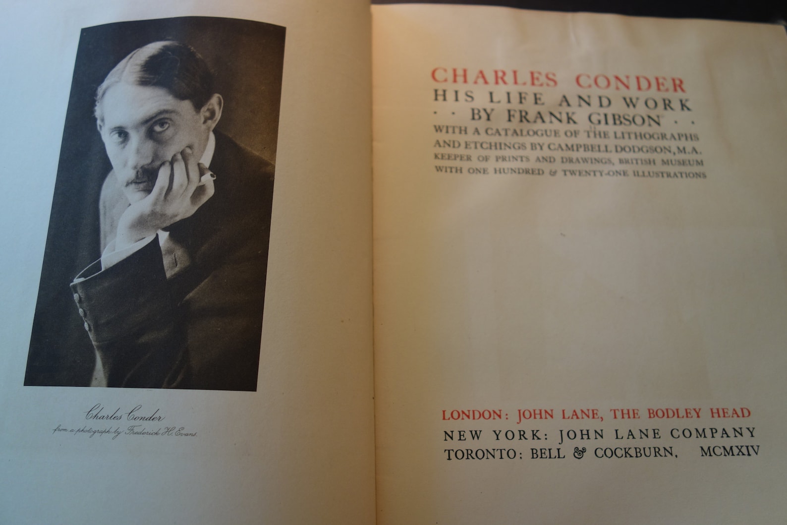 Charles Conder Life and Work by Frank Gibson 1914 Artist - Etsy