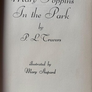 Mary Poppins in the Park by P L Travers - 1952 First American Edition ...
