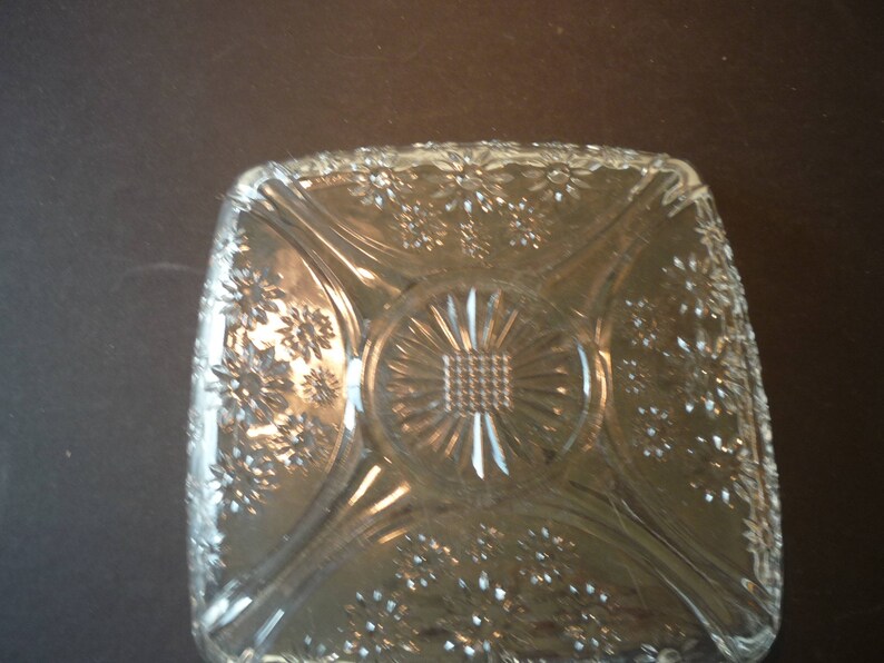 Serving Dish Daisy Sunflower Pattern EAPG Mid Century 1940s - Etsy