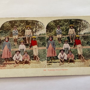Hawaiian School Children 1905 | Stereopticon Stereoscope Color Retro ...