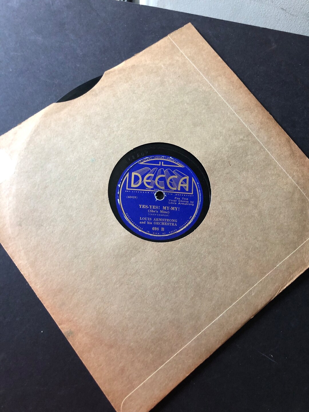 Louis Armstrong All My Eggs and My My My | 1938 Decca Blue Label Records 78 RPM Shellac Record ...